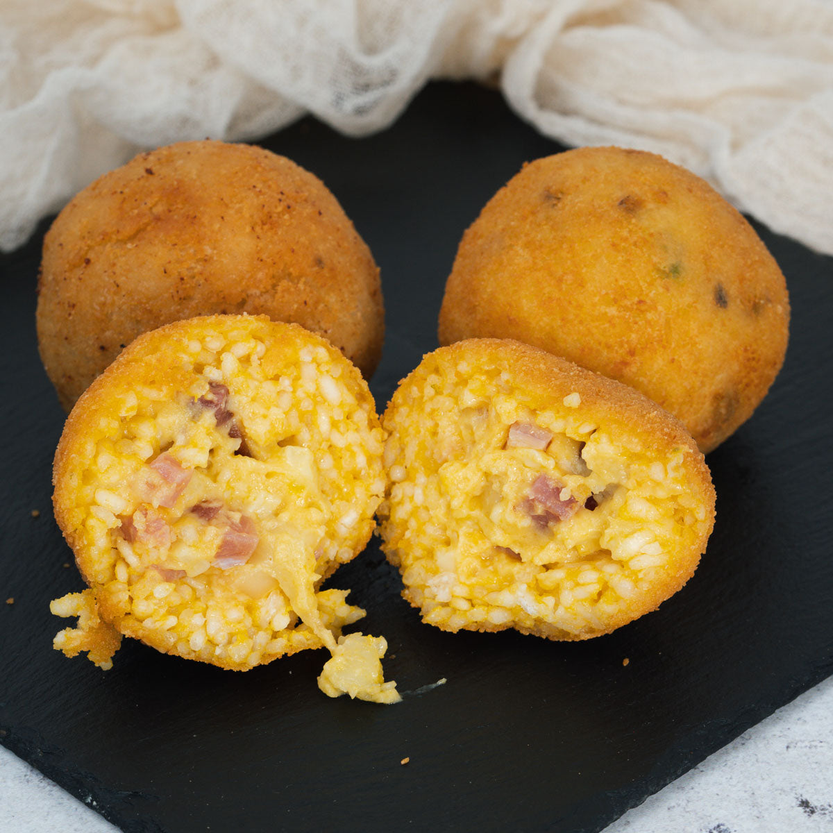 Pumpkin arancini with provola and speck | SicilyAddict